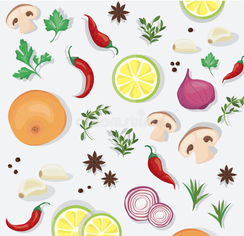 Indian Food Vector Background