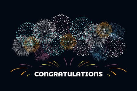 Fireworks Congratulations Stock Illustrations – 6,883 Fireworks ...