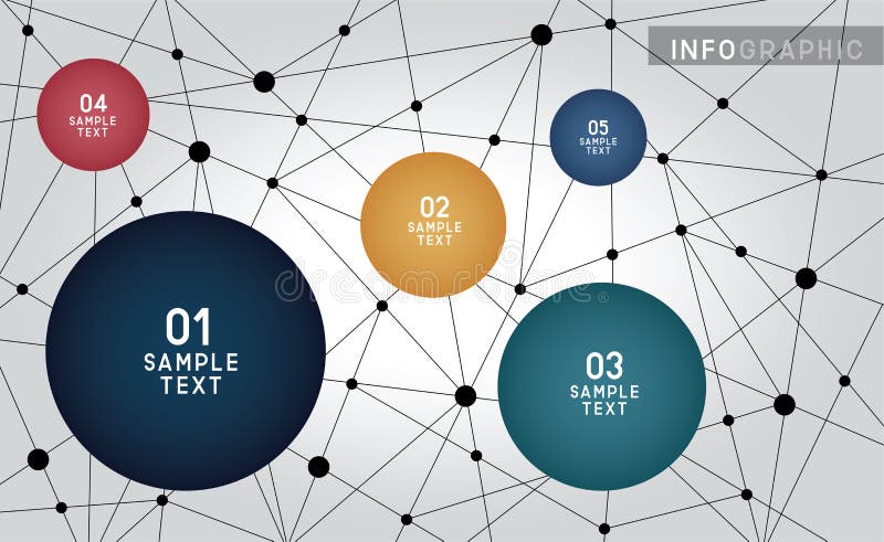 Vector Info Graphic Circle and Triangle Shape Geometric Style Stock ...