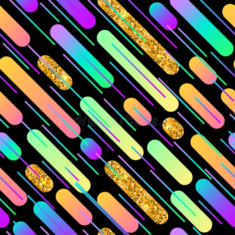 Seamless Retro Pattern with Gradient Lines Stock Vector - Illustration ...