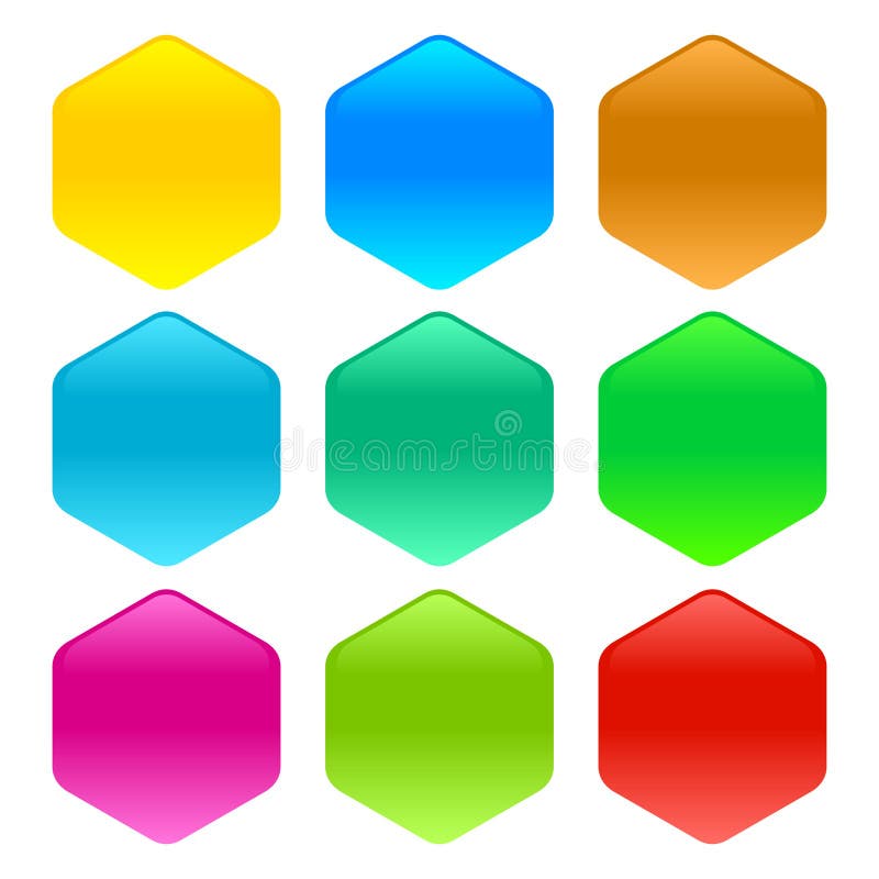 Glass and Gel Web Buttons Illustration Vector Set Stock Vector ...
