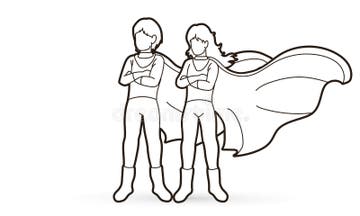 Super Hero Line Art Stock Illustrations – 2,600 Super Hero Line Art ...