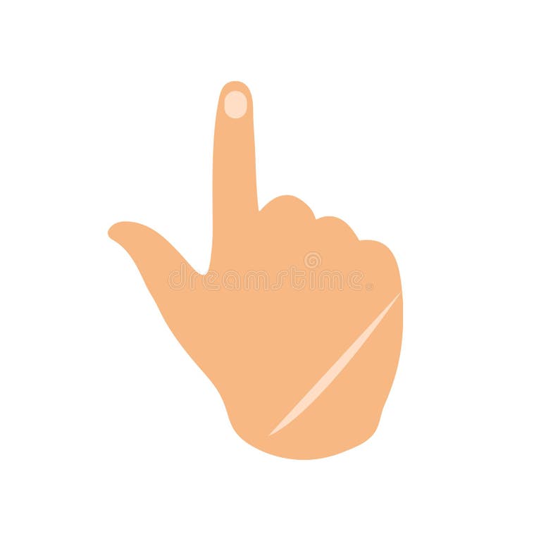 Hand with Pointing Up Finger Vector Icon Stock Vector - Illustration of ...
