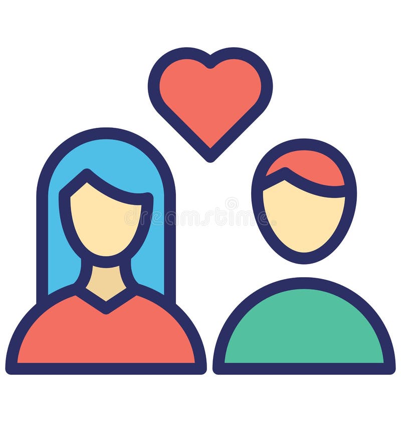 Couple Isolated Vector Icon that Can Be Easily Modified or Edit Stock ...