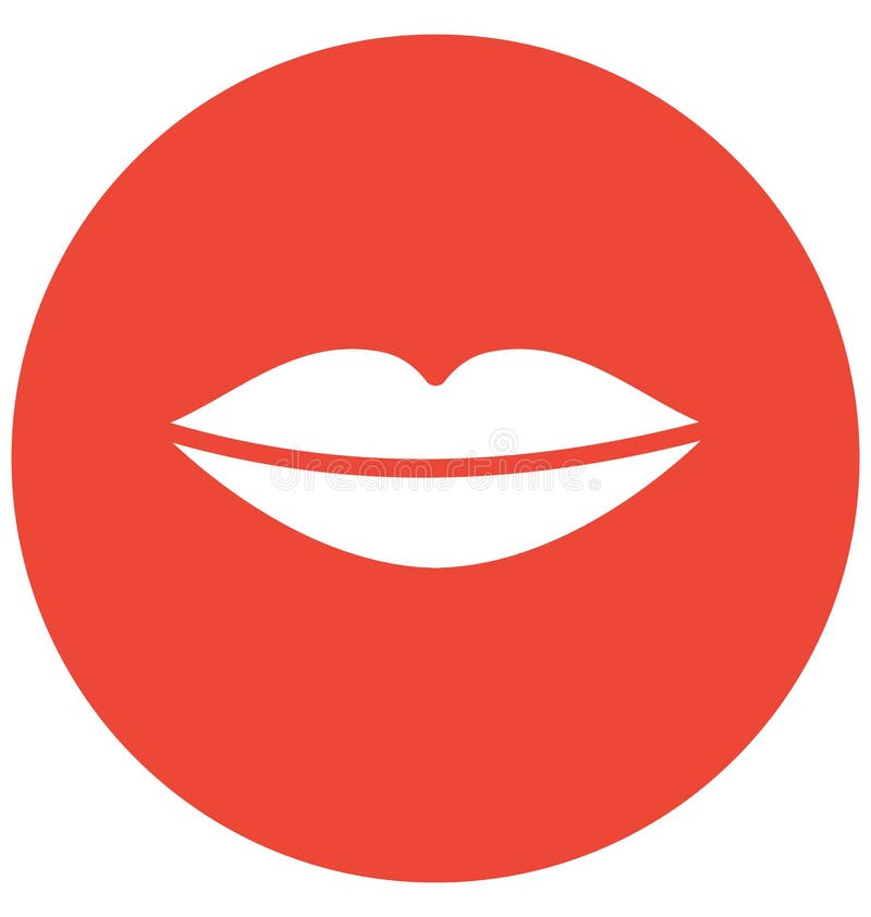 Print Lips Isolated Vector Icon that Can Be Easily Modified or Edit ...