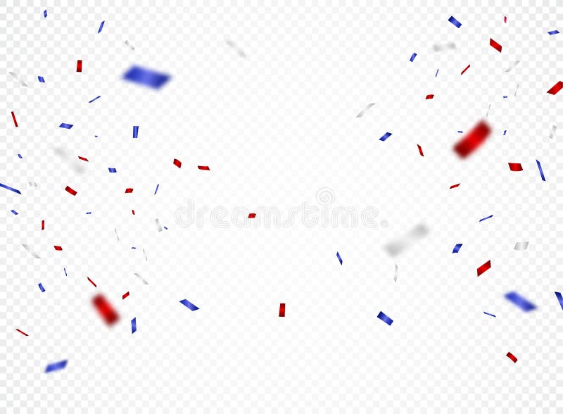 Red and Blue Confetti , Isolated on Transparent Background Stock Vector ...