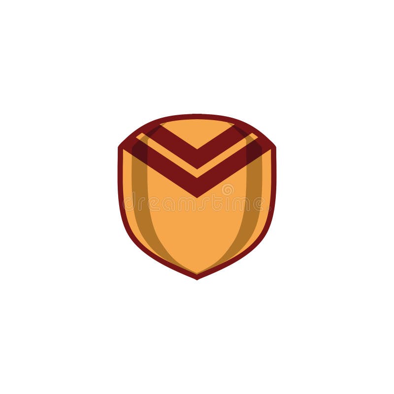 Gold Maroon Heraldic Shield Logo Concept Type 2 Stock Illustration ...