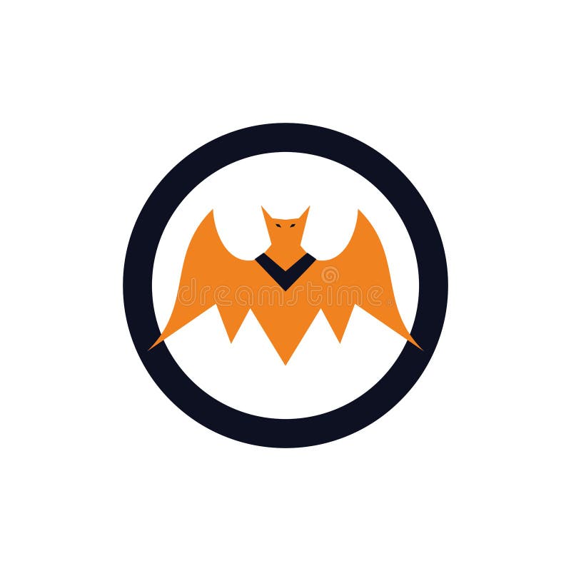 Yellow Evil Bat Emblem Logo Concept Stock Illustration - Illustration ...