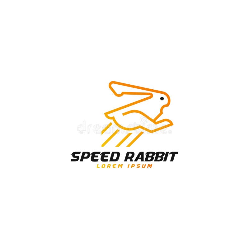 Speed Rabbit Logo Template Vector. Logo that Symbolizes Rabbits with ...