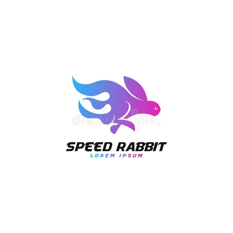 Speed Rabbit Logo Template Vector. Logo that Symbolizes Rabbits with ...