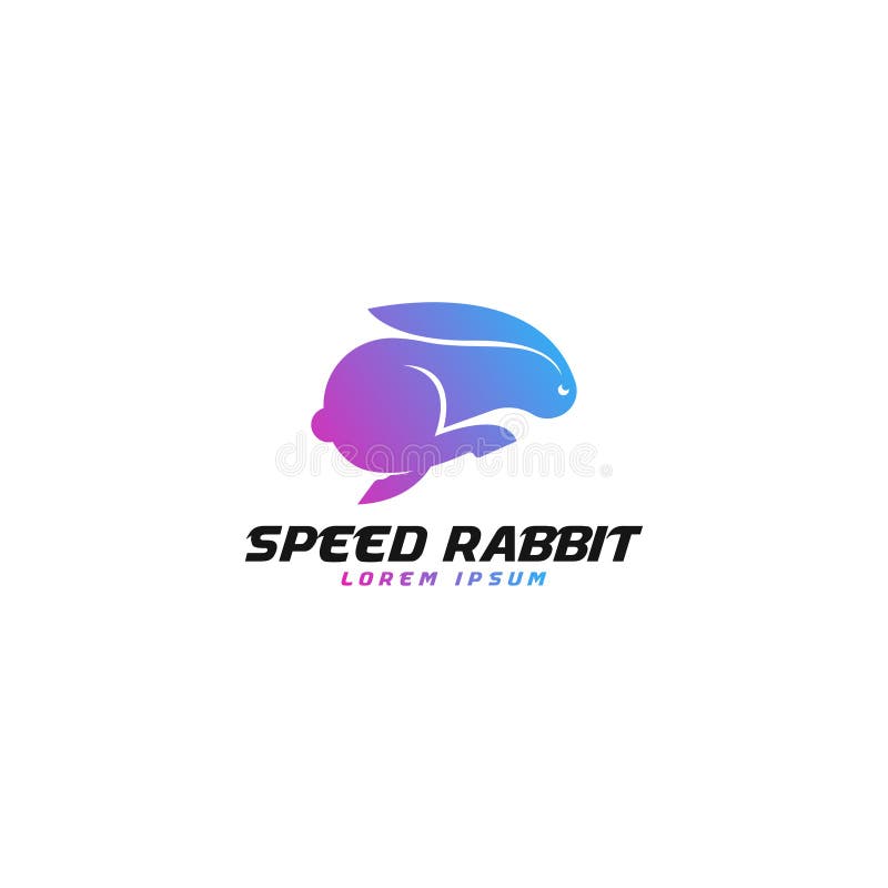 Speed Rabbit Logo Template Vector. Logo that Symbolizes Rabbits with ...