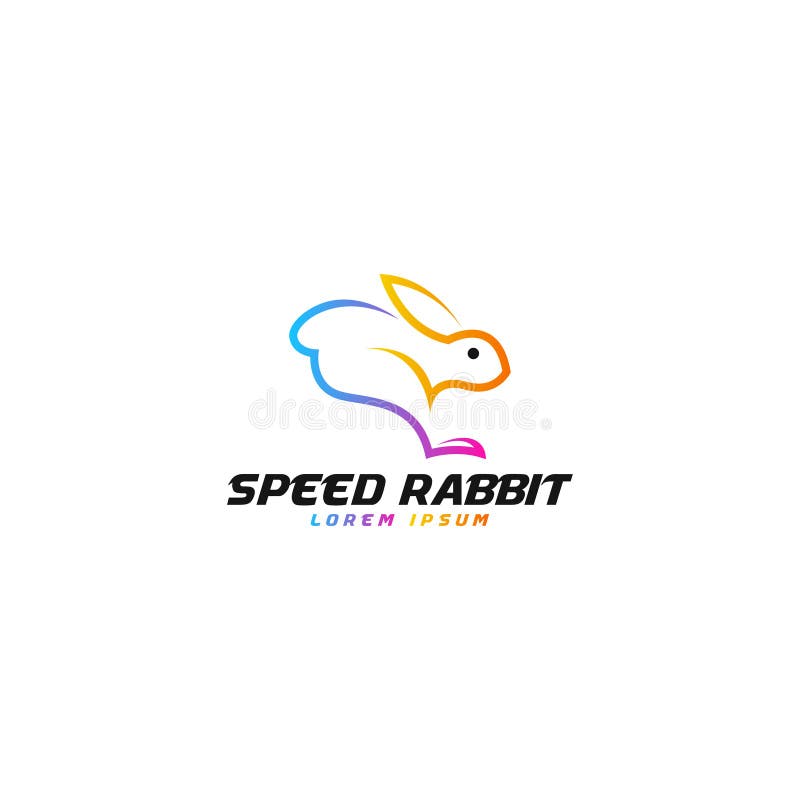 Speed Rabbit Logo Template Vector. Logo that Symbolizes Rabbits with ...