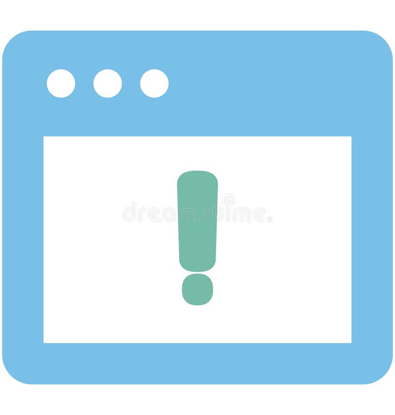 Alert Vector Related To Web Browser Windows and Fully Editable Stock ...