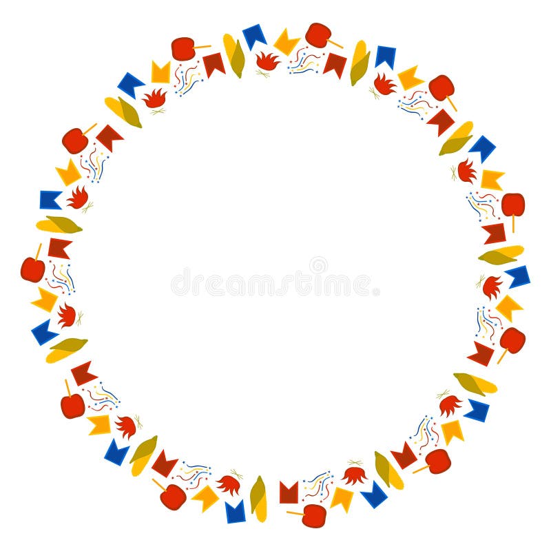 Round Frame of Small Parts for the Brazilian Festival in June Festa ...