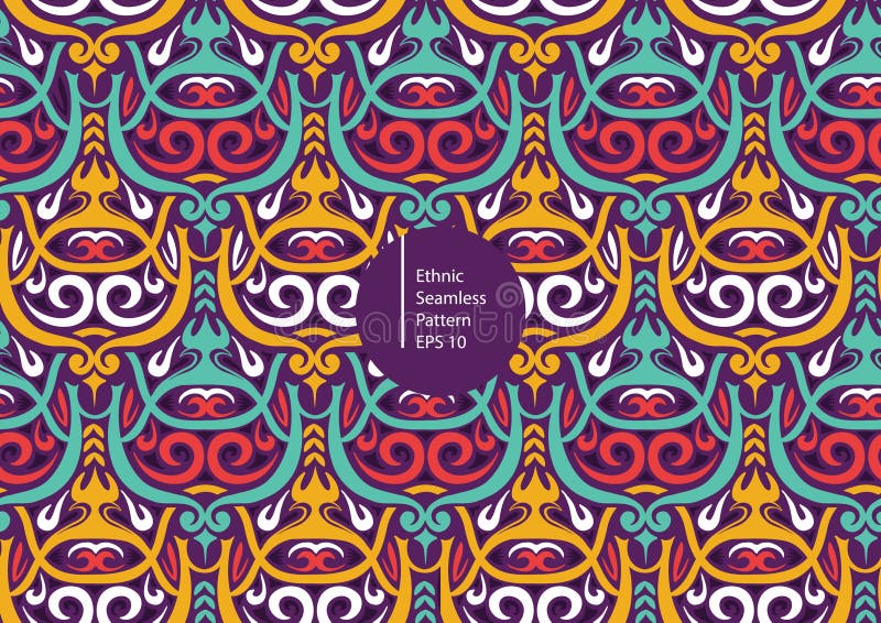 Ethnic Colorful Style Seamless Pattern Background Stock Vector ...