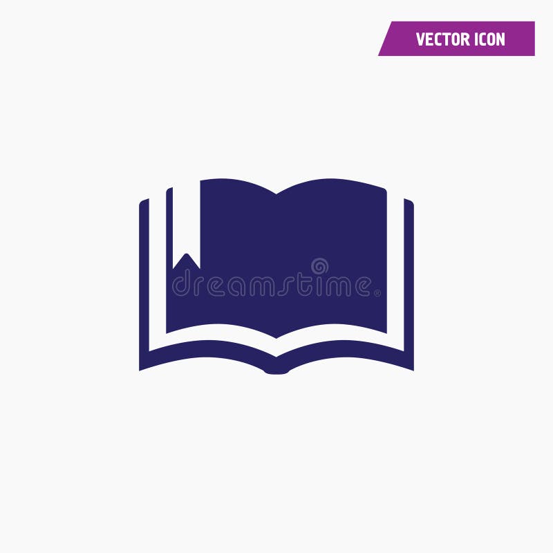 Blue open book icon stock vector. Illustration of novel - 147844294