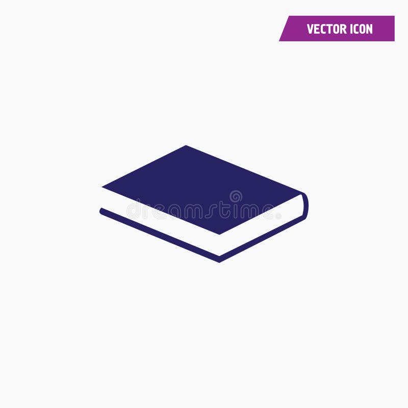 Blue single book icon stock vector. Illustration of electronic - 147845814