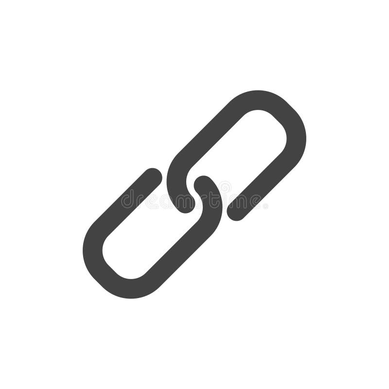 Black Link Icon Isolated on White Background Stock Vector ...