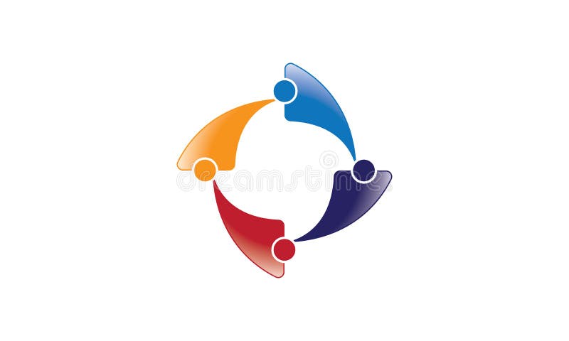 Team Work Logo - Rounded Team Work Union People Logo Template- Circular ...