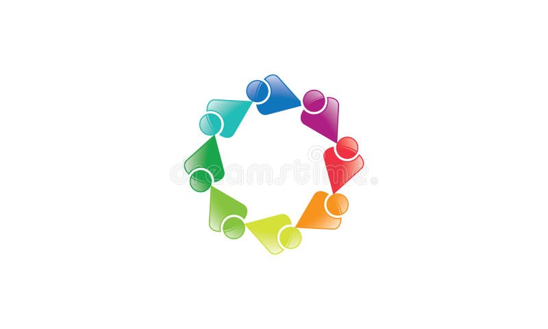 Team Work Logo - Rounded Team Work Union People Logo Template- Circular ...