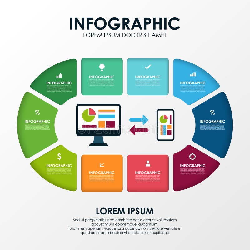 Unique Infographic Banner Illustration Template Vector. Graphic ...