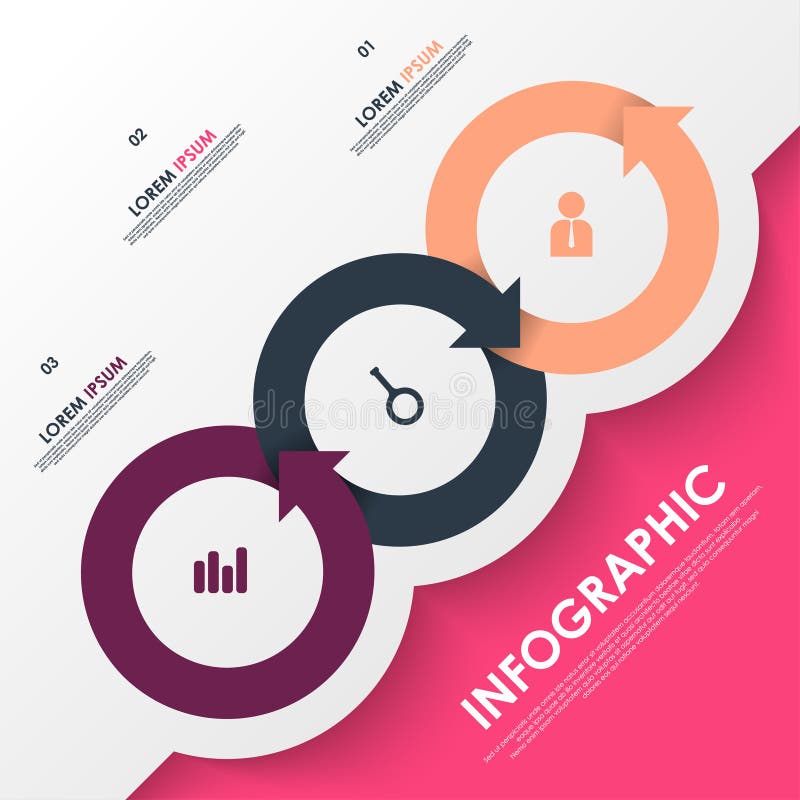 Unique Infographic Design Template with 6 Lettered Elements Connected ...
