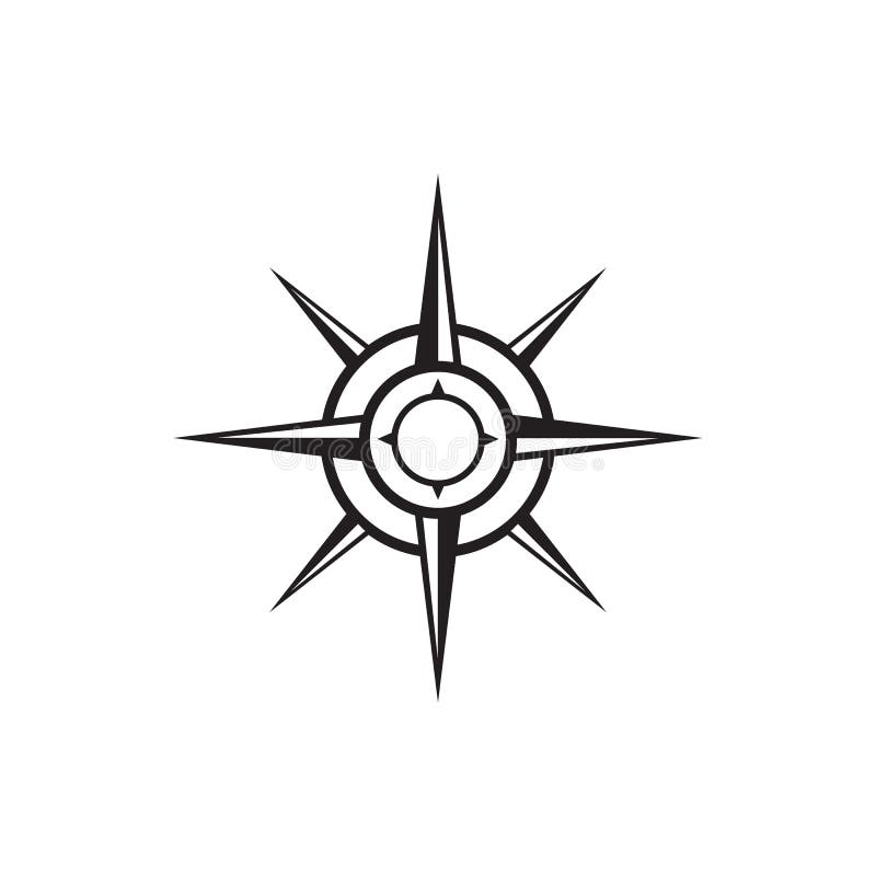 Compass Icon Logo Design Vector Template Stock Vector - Illustration of ...