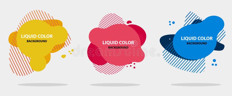 Abstract Liquid Shape. Modern Abstract Banner Set. Flat Geometric ...