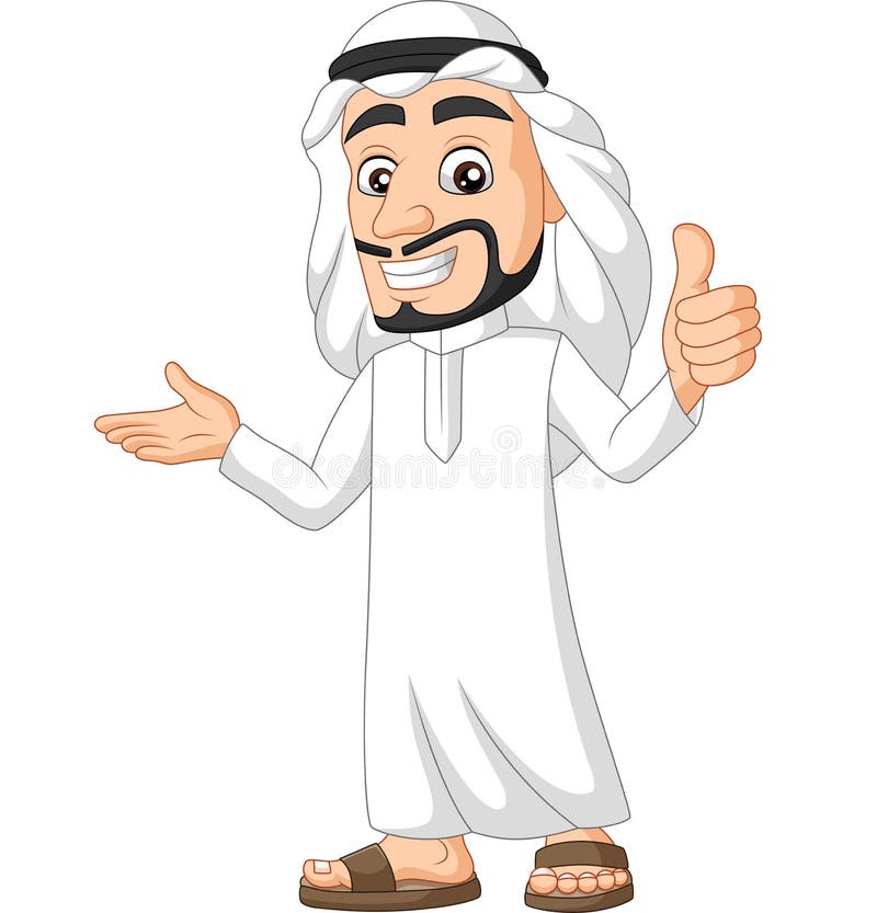 Cartoon Saudi Arab Man Greeting Salaam Stock Vector - Illustration of ...