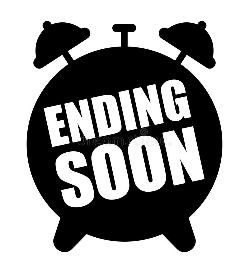 Ending Soon Alarm Clock Icon Set Stock Vector - Illustration of deal ...