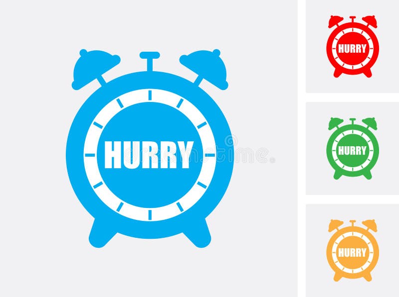 Hurry alarm clock icon set stock vector. Illustration of group - 148509610