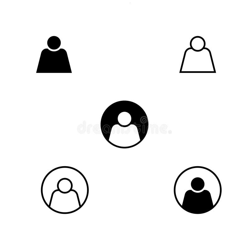 Set of User Icon, Profile Icon, Profile Avatar Symbol Stock Vector ...