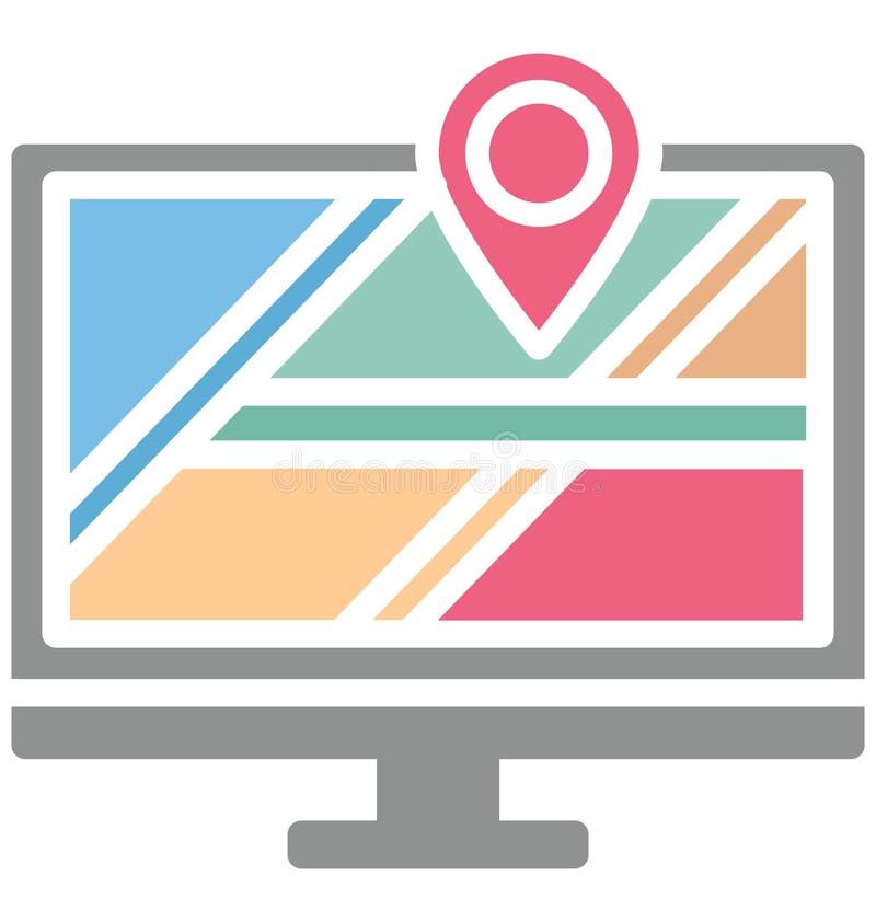 Navigation App Isolated Vector Icon Which Can Easily Modify or Edit ...