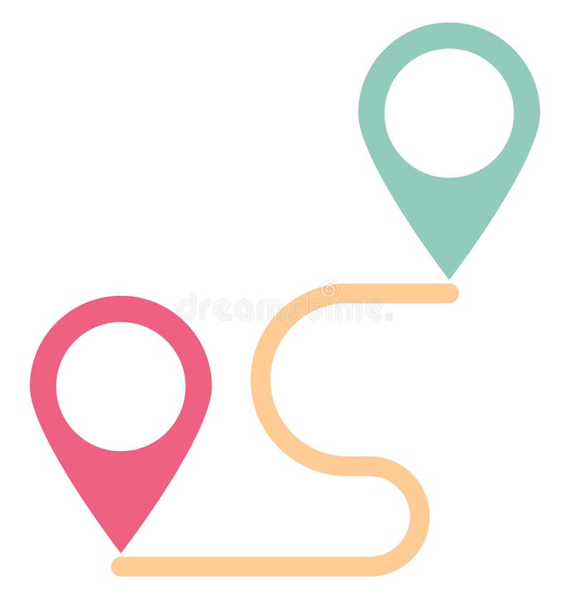 Direction, Distance Isolated Vector Icon Which Can Easily Modify or ...
