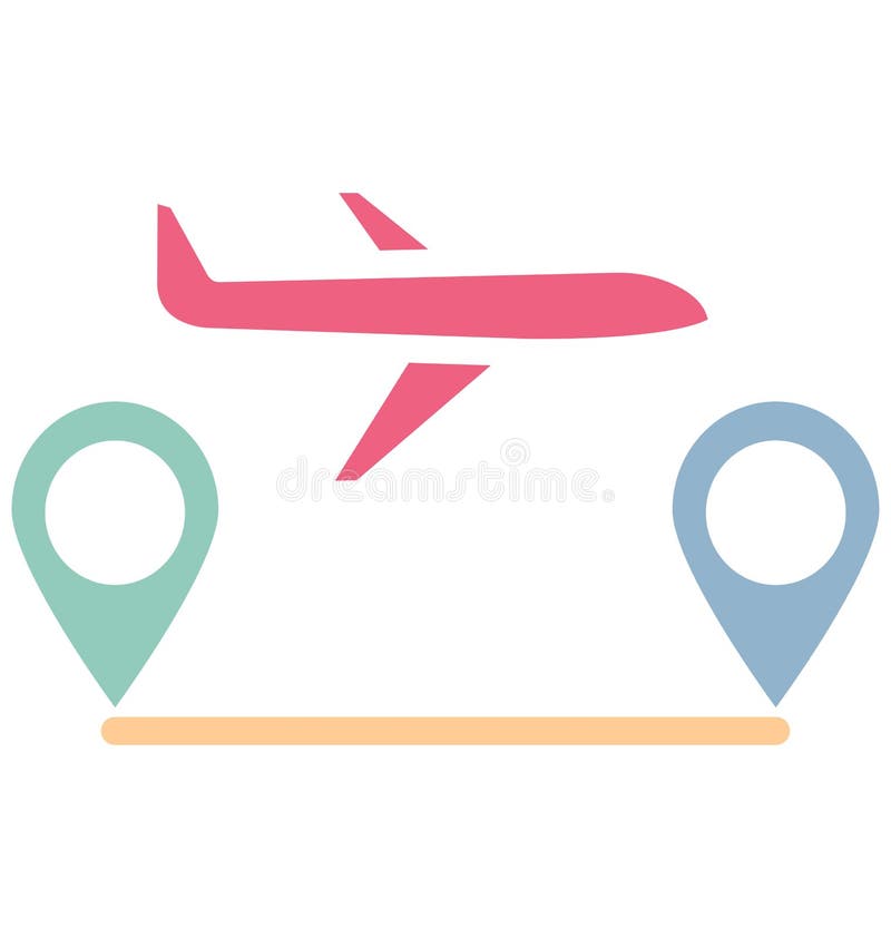 Flight Tracker Color Isolated Vector Icon That Can Be Easily Modified ...