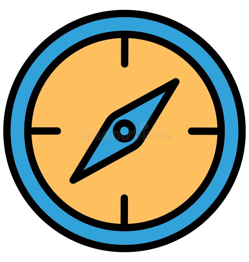 Print Compass Isolated Vector Icon Which Can Easily Modify or Edit ...