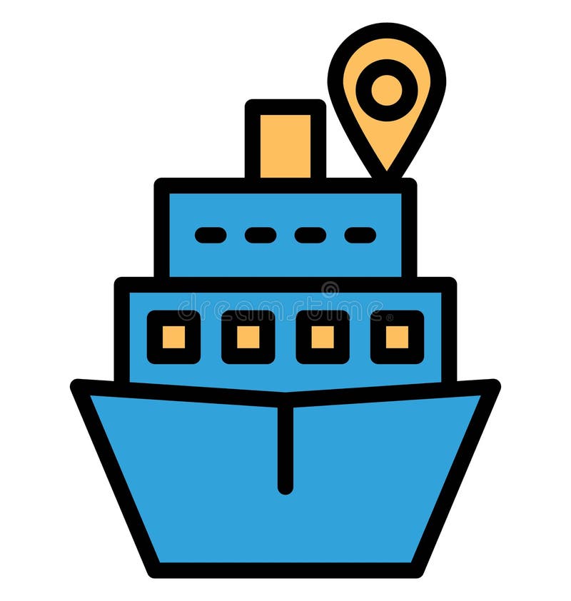 Marine Traffic Isolated Vector Icon Which Can Easily Modify or Edit ...
