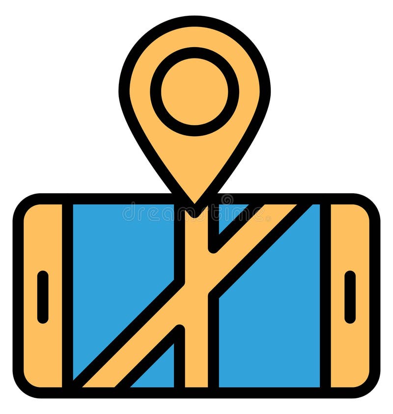 Android Navigation App Isolated Vector Icon Which Can Easily Modify or ...