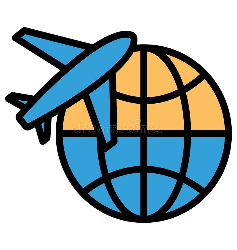 Flight Tracker Color Isolated Vector Icon that Can Be Easily Modified ...