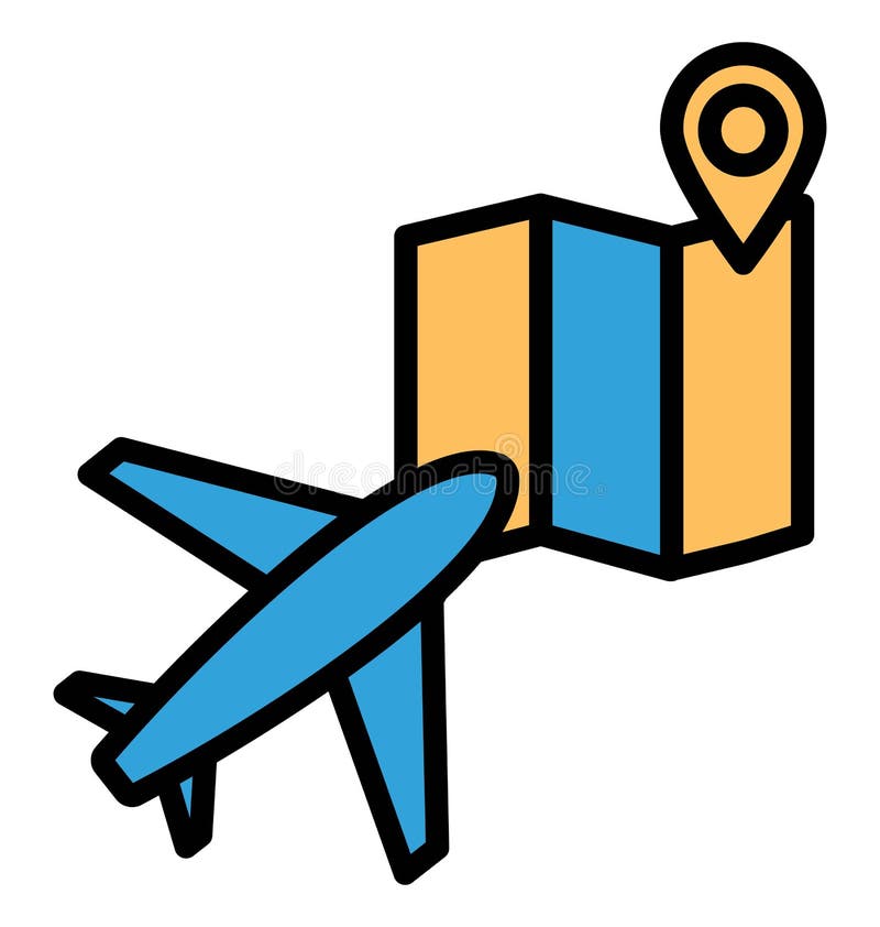 Flight Tracker Color Isolated Vector Icon that Can Be Easily Modified ...
