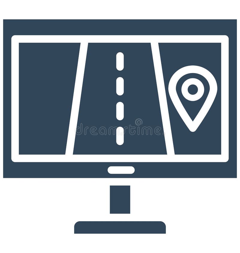 Navigation App Isolated Vector Icon Which Can Easily Modify or Edit ...