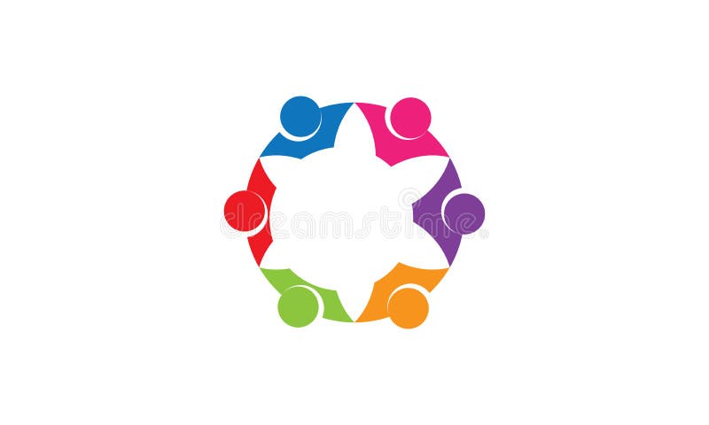Team Work Logo - Rounded Team Work Union People Logo Template- Circular ...