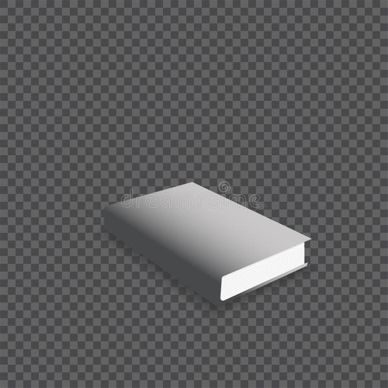 Blank Grey Book Isolated on Black Font Mockup Stock Vector ...