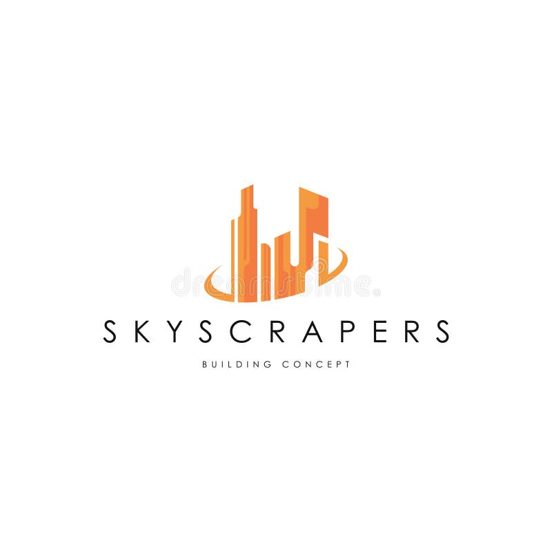 Skyscrapers Logo Template Vector. Unique Building Logo Concept Stock ...