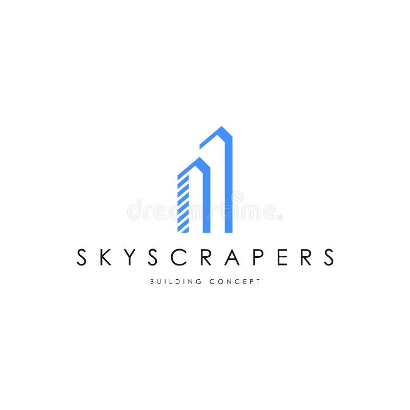 Skyscrapers Logo Template Vector. Unique Building Logo Concept Stock ...