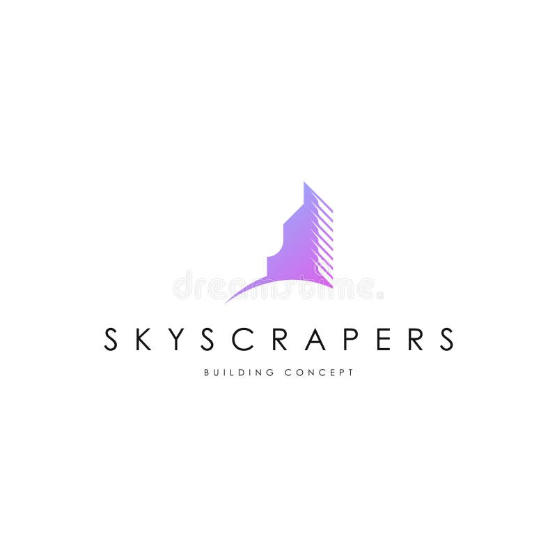 Skyscrapers Logo Template Vector. Unique Building Logo Concept Stock ...