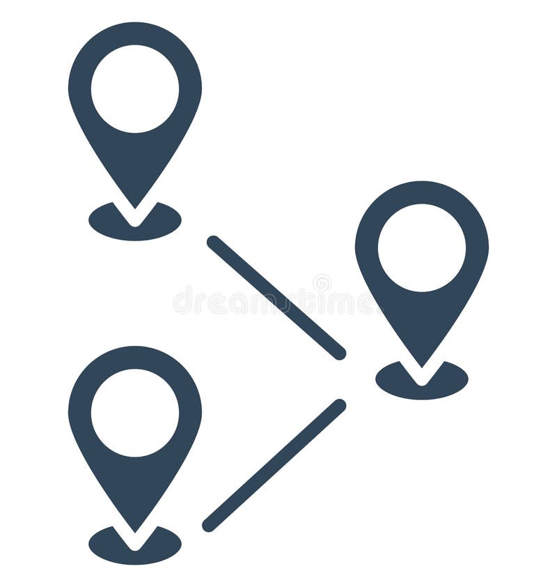 Direction, Distance Isolated Vector Icon Which Can Easily Modify or ...