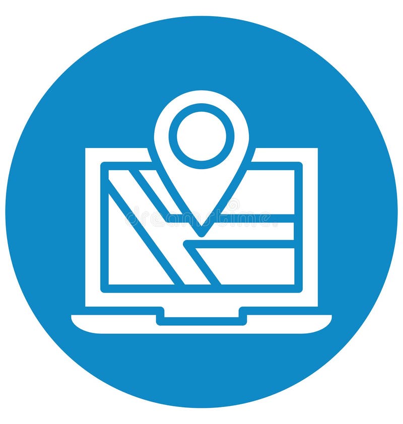 Navigation App Isolated Vector Icon Which Can Easily Modify or Edit ...