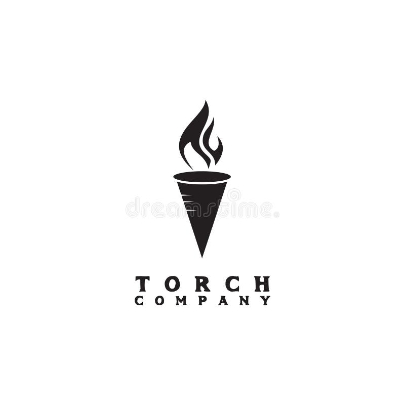 Torch Logo Design Inspiration Vector Template Stock Vector ...