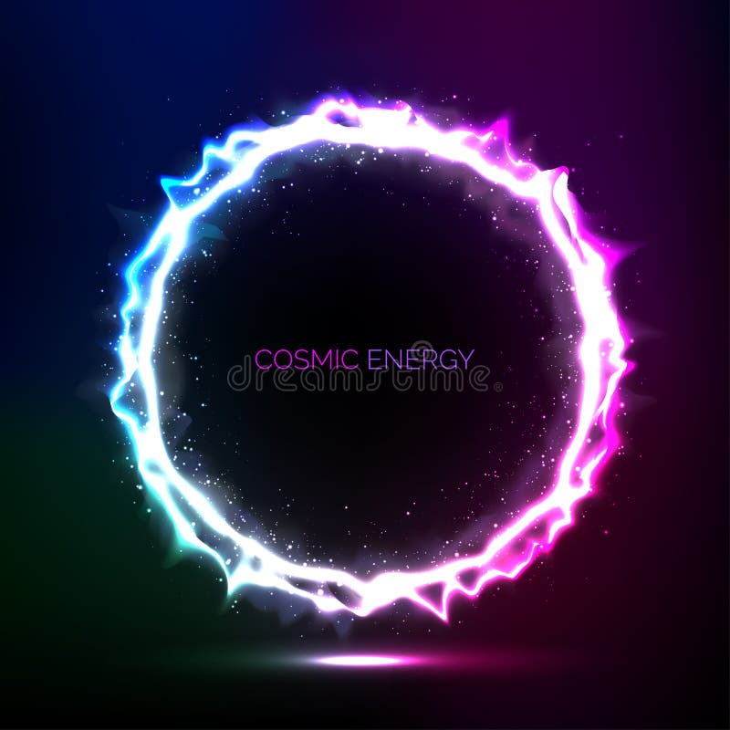 Cosmic circle frame stock vector. Illustration of curve - 145956651